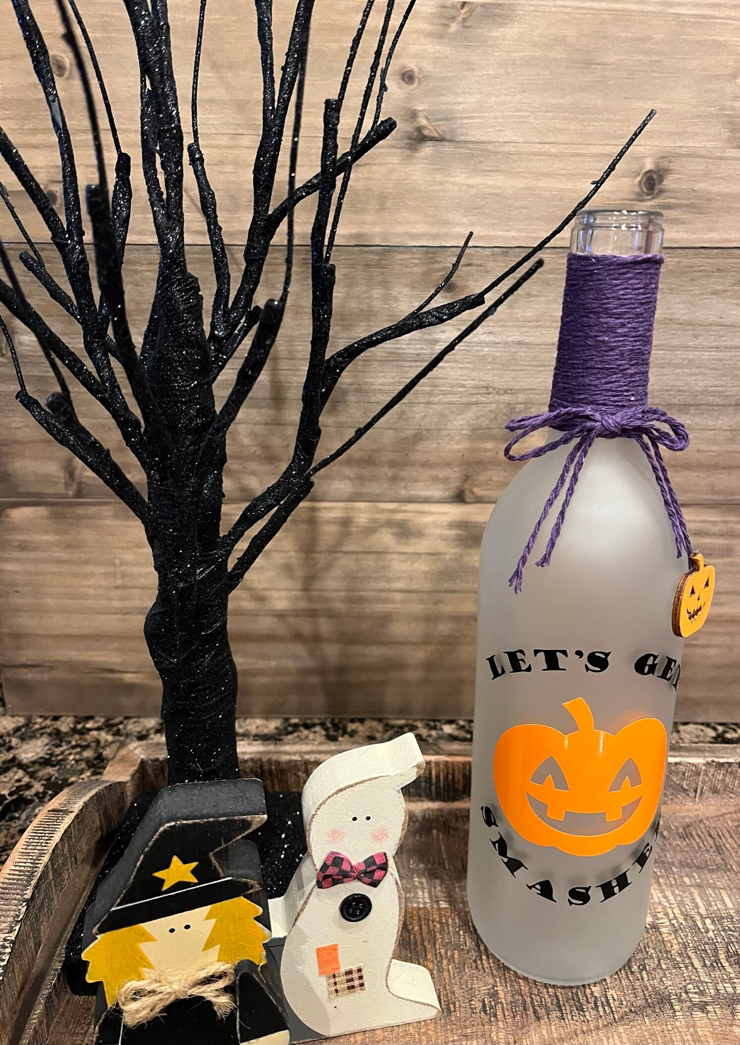 Halloween Themed Decor/wine Bottle Light/fairy Lights/wine Bottle Decor ...