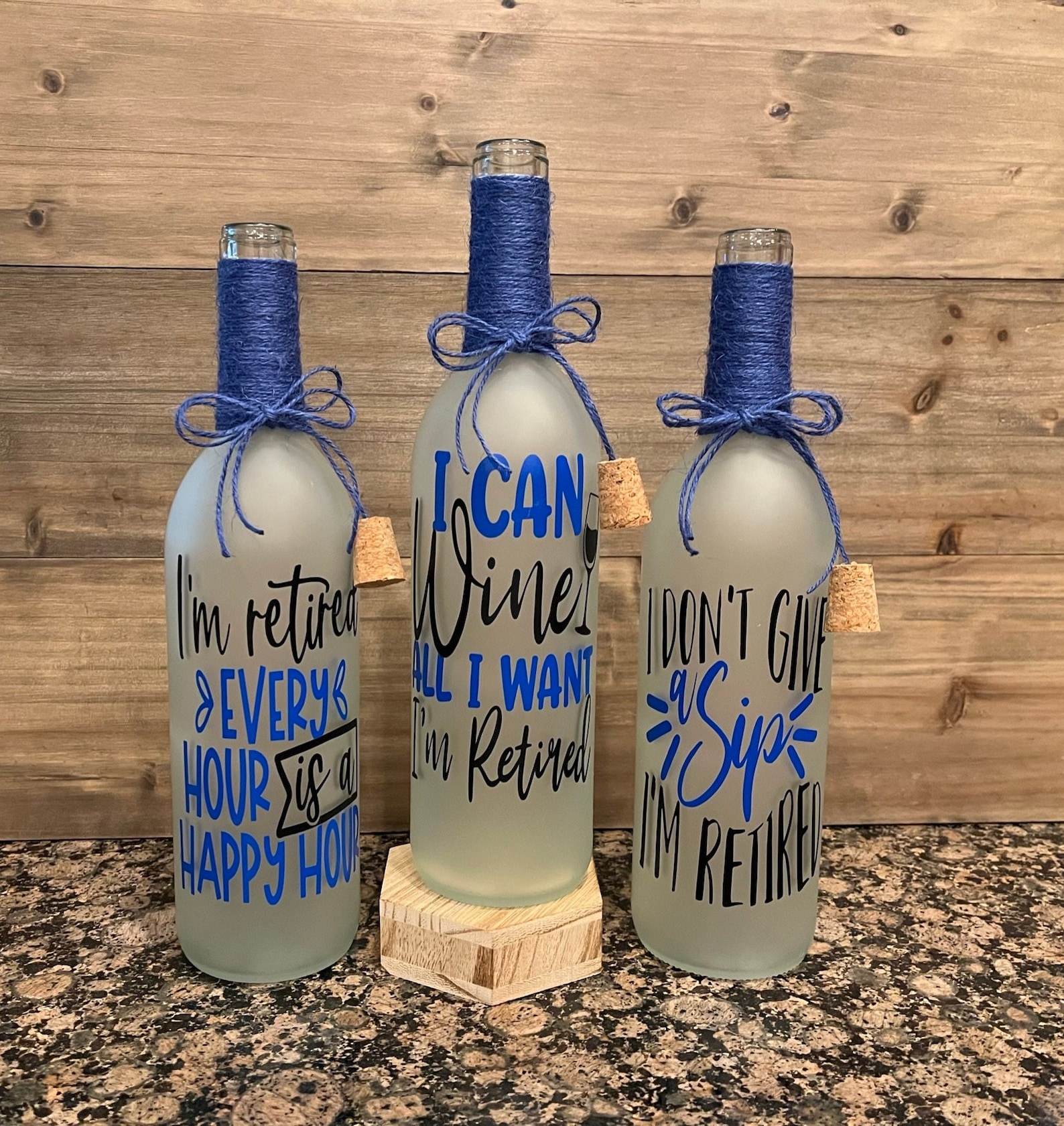 Retirement Themed Decor/wine Bottle Light/led Fairy Lights/retirement ...