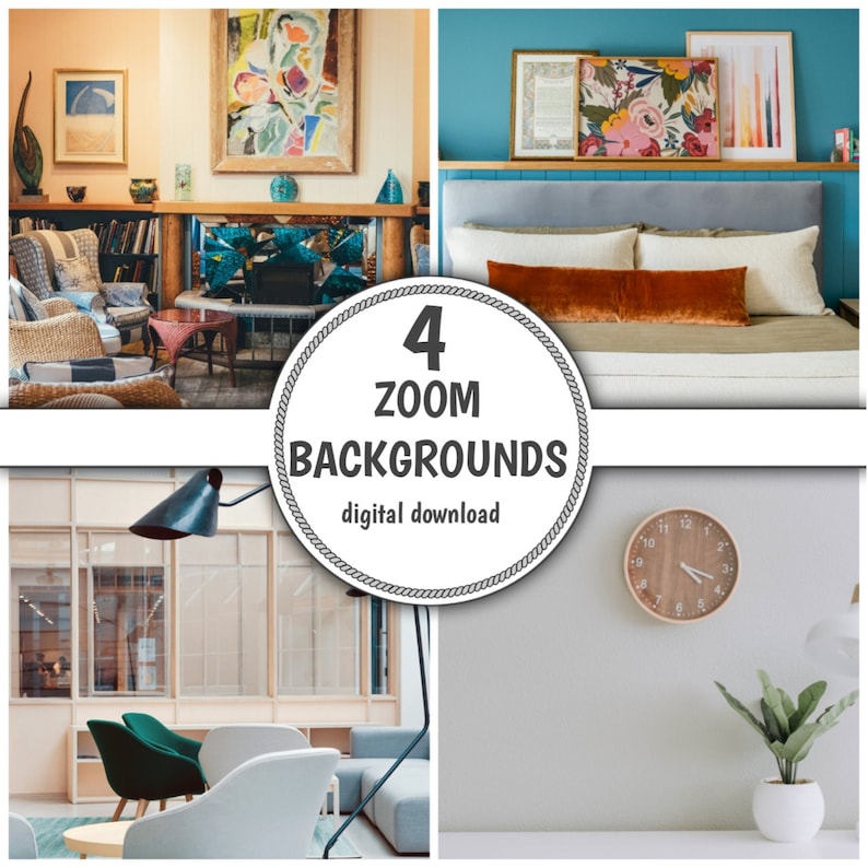 4 Zoom Backgrounds, Zoom Background Office, Zoom Background Home Office ...
