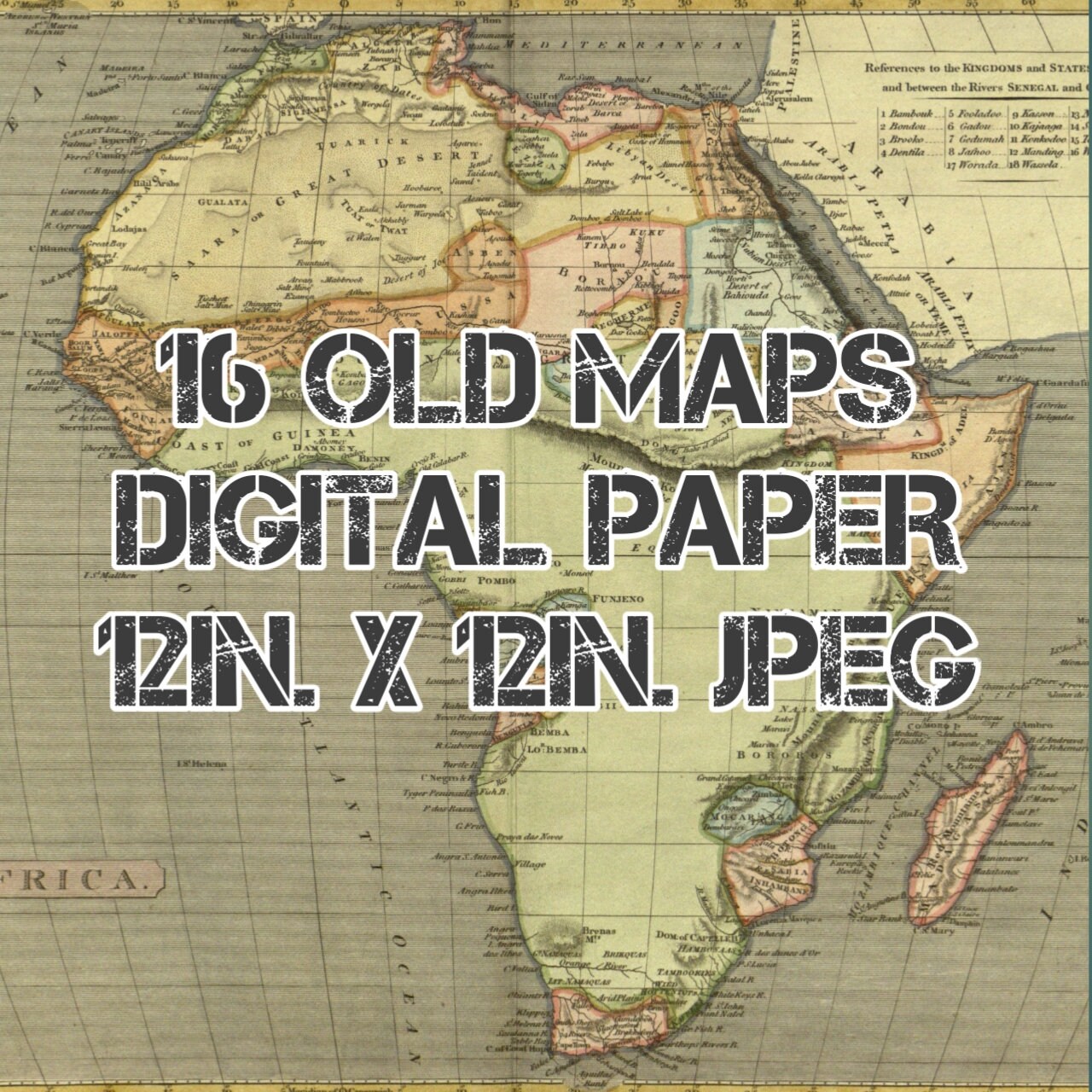 16 Old Maps Digital Paper Printable Maps - Etsy