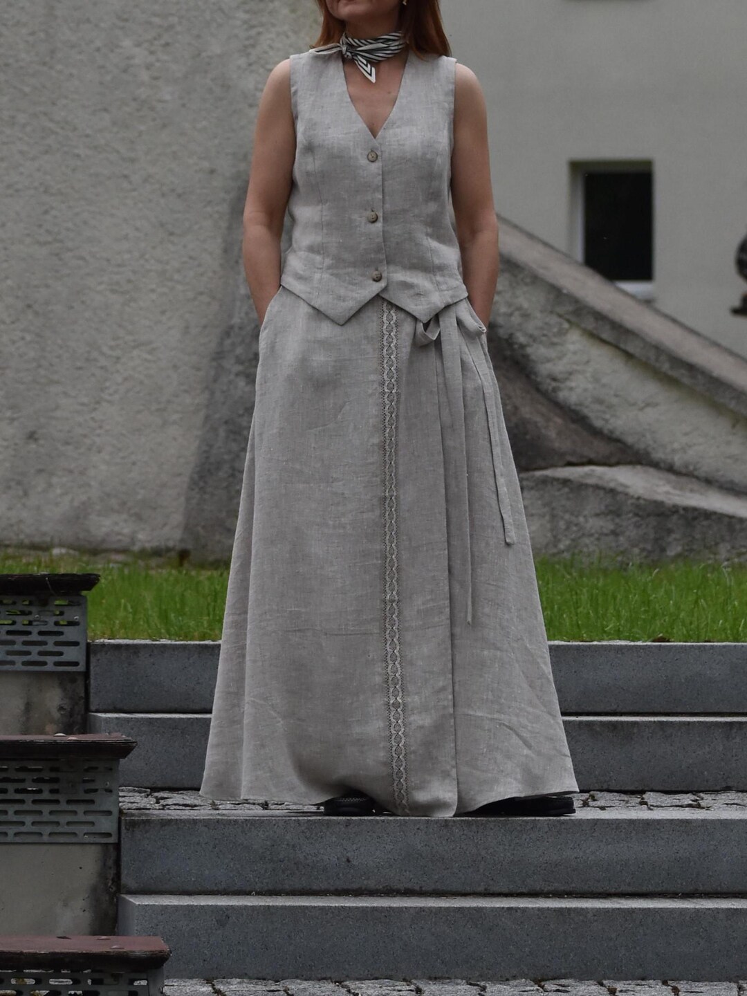 Women's Linen Set, Natural Linen Clothes, Minimalist Linen Outfit ...