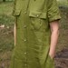 Natural Linen Shirt Dress, Loose Midi Linen Dress, Casual Outfit ...