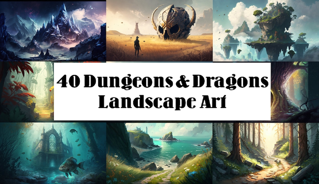 40 Dungeons and Dragons Landscapes Bundle - Digital Fantasy Art for D&D ...