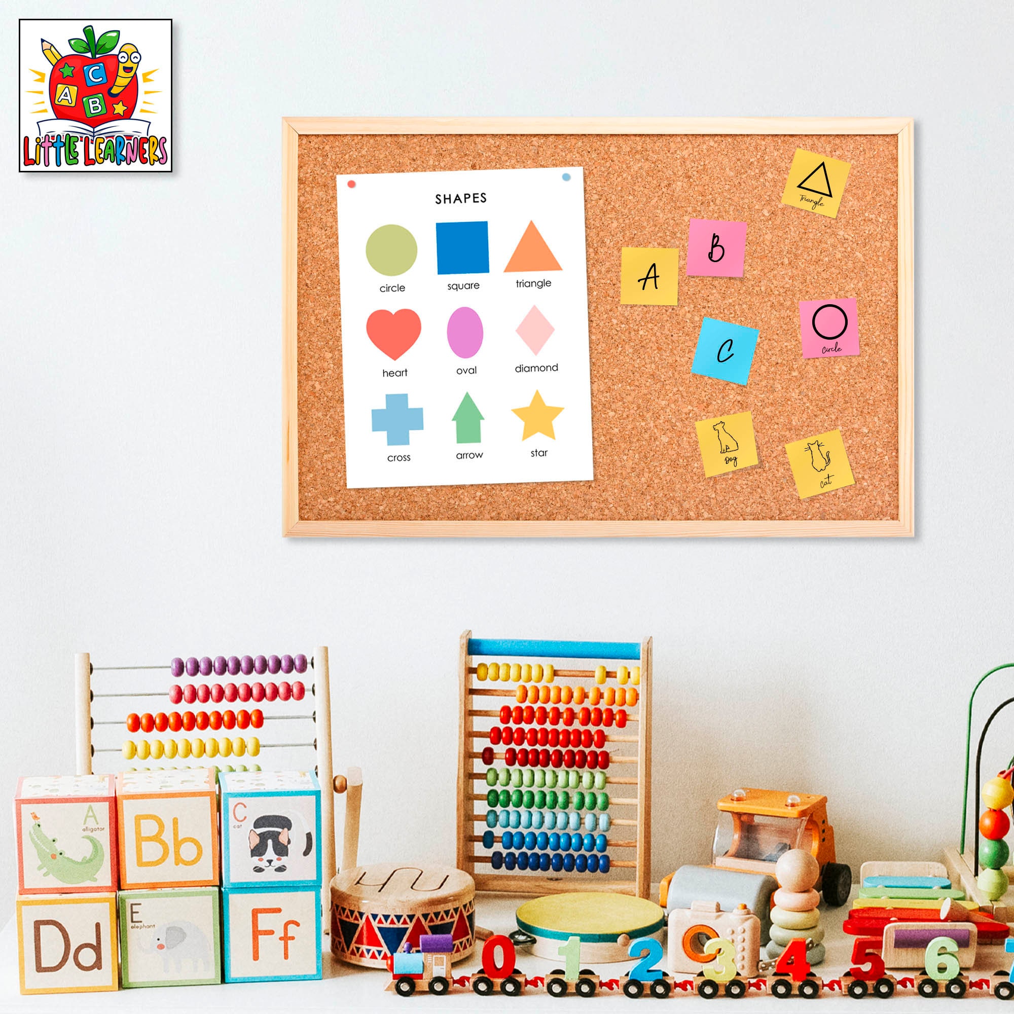 Shapes Printable Educational Poster Kindergarten Shapes Poster Nursery ...