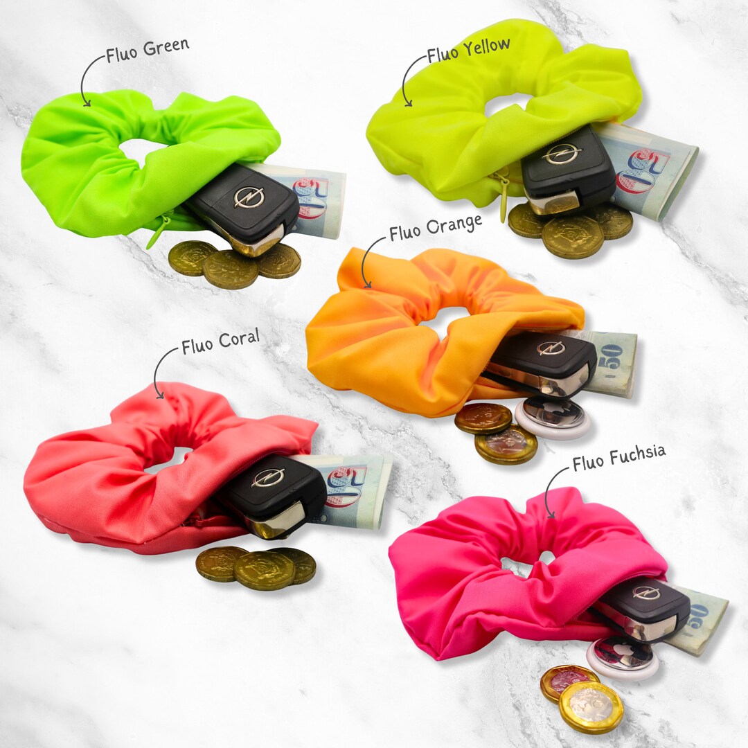 Fluo Stash Scrunchy for Woman Beautiful XXL 6inch Scrunchies With ...