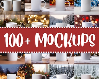 Christmas Mug Mockup Coffee Cup Mock up Winter Mock up Styled - Etsy