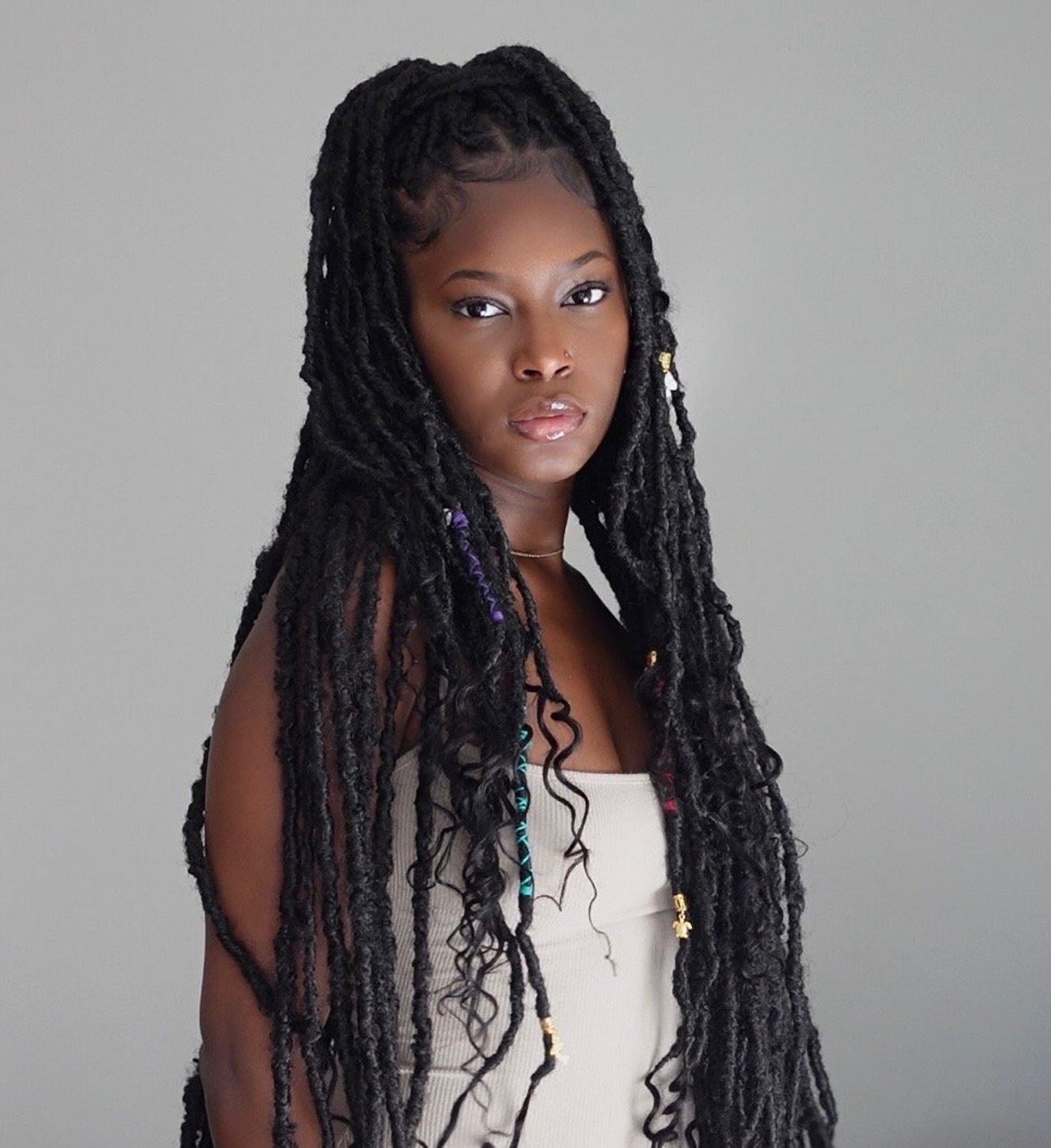 20 Handmade Faux Locs With Human Hair Ends - Etsy