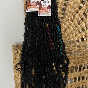 10 Handmade Faux Locs With Human Hair Ends - Etsy