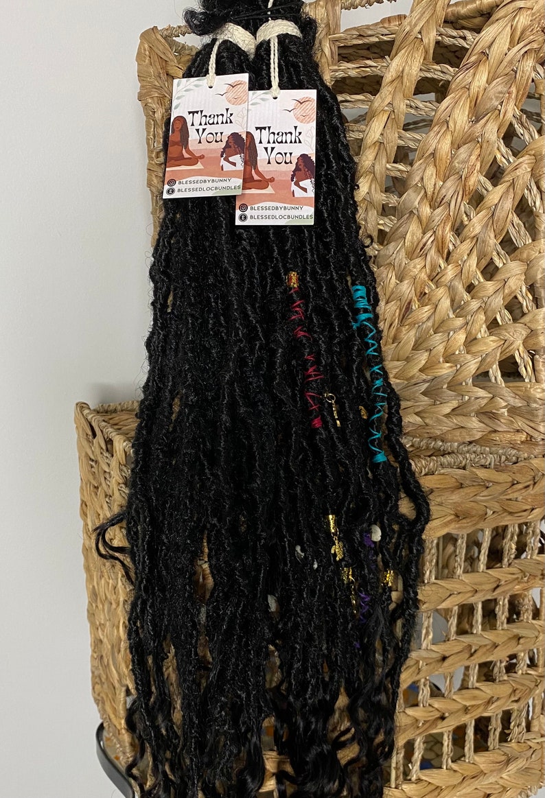 10 Handmade Faux Locs With Human Hair Ends - Etsy