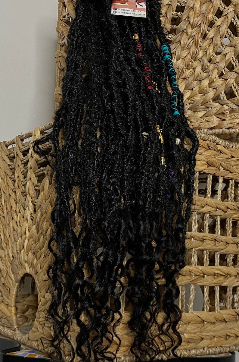 10 Handmade Faux Locs With Human Hair Ends - Etsy