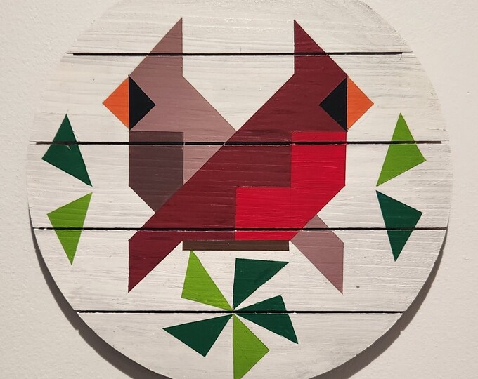 Cardinal Barn Quilt 2'x2' - Etsy
