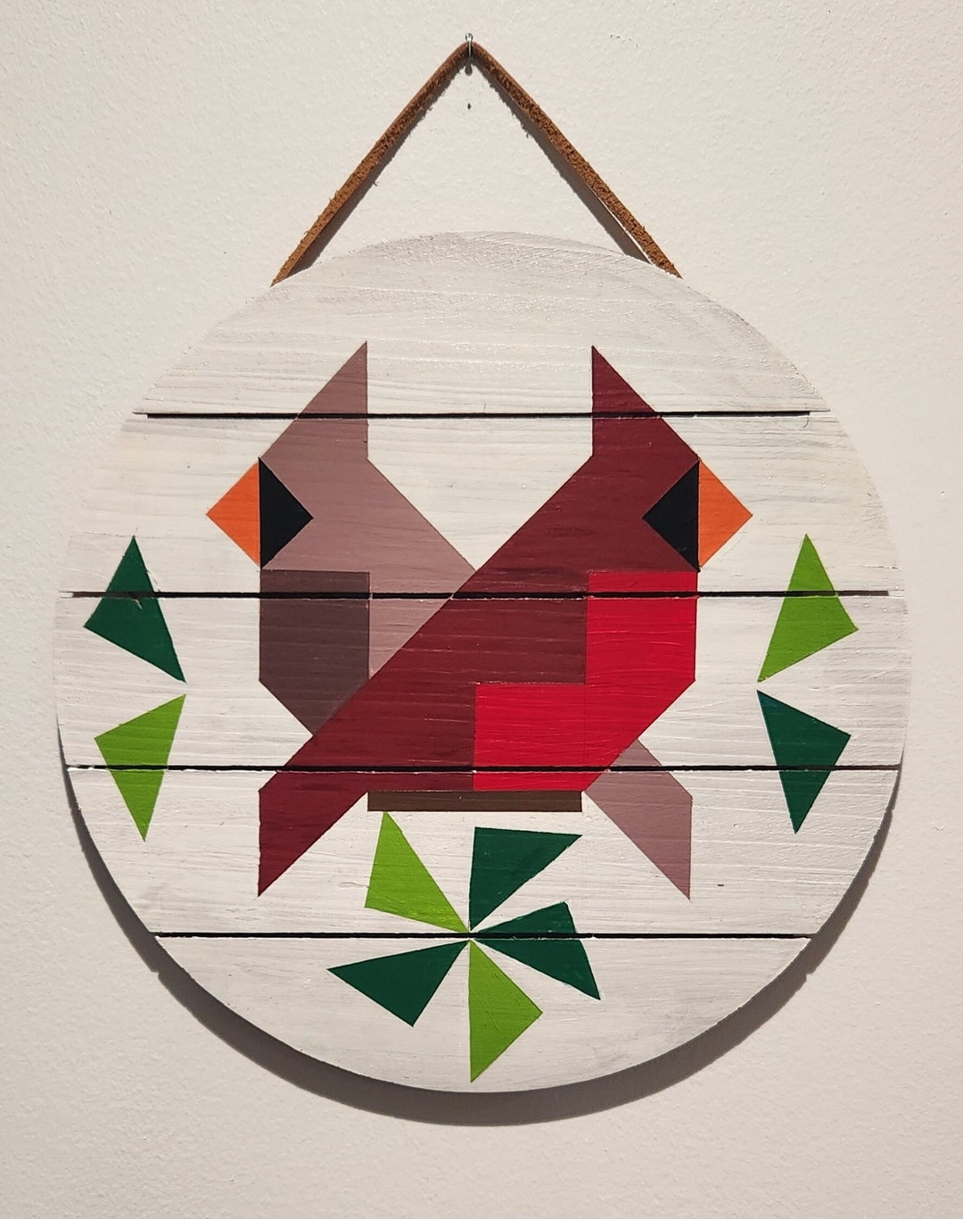 Pair of Cardinals Barn Quilt on Wood 12ins by Jlsartwork, Anniversary ...
