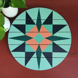 Mini Barn Quilt Star 12 Inches by Jlsartwork Gifts for Her Mom Wife ...