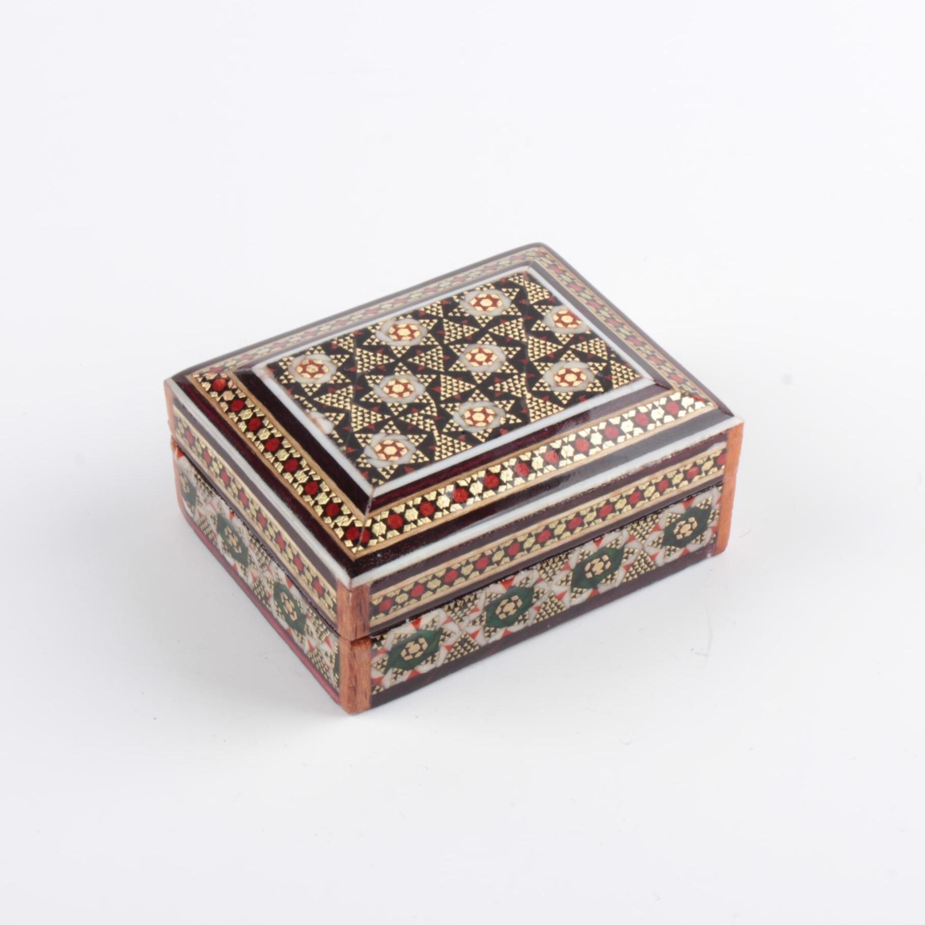 Handmade Persian Khatam Jewelry Box: Gold Inlay Keepsake Trinket - Etsy