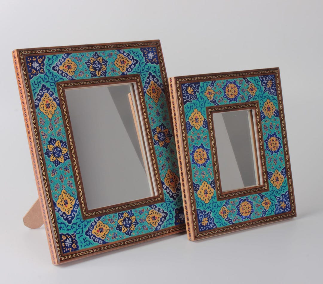 Khatam, Khatam Kari, Miniature, Hand Painted, Persian Mirror Frame ...