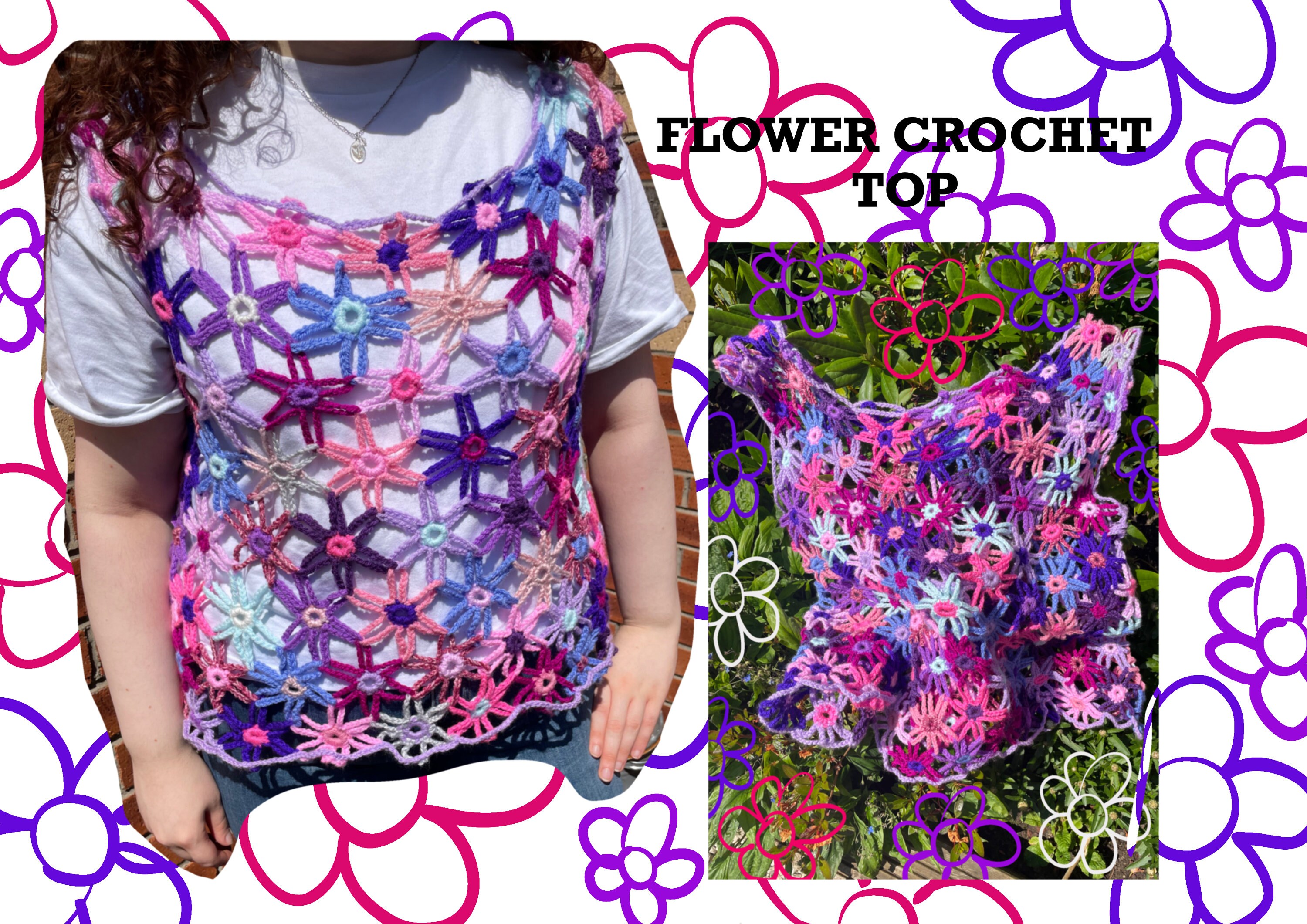 Crochet Flower Top PDF Pattern - Etsy