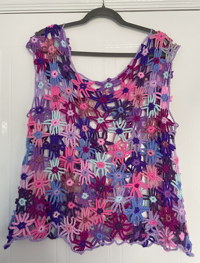 Crochet Flower Top PDF Pattern - Etsy