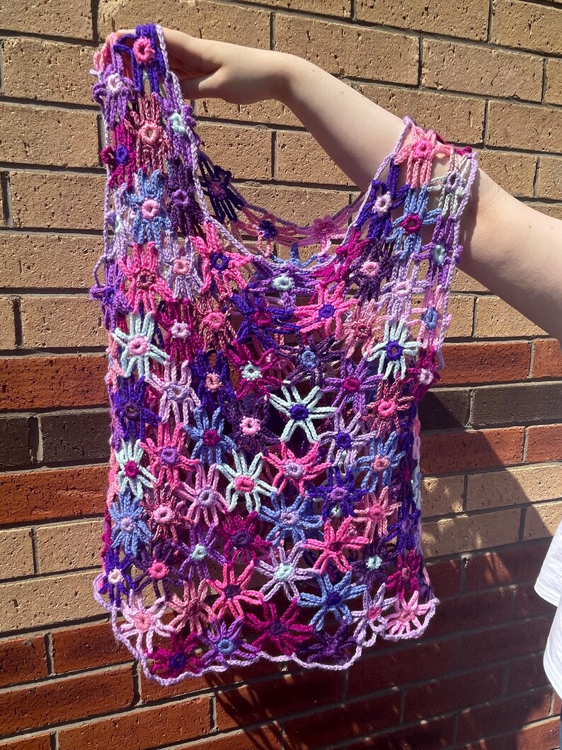 Crochet Flower Top PDF Pattern - Etsy