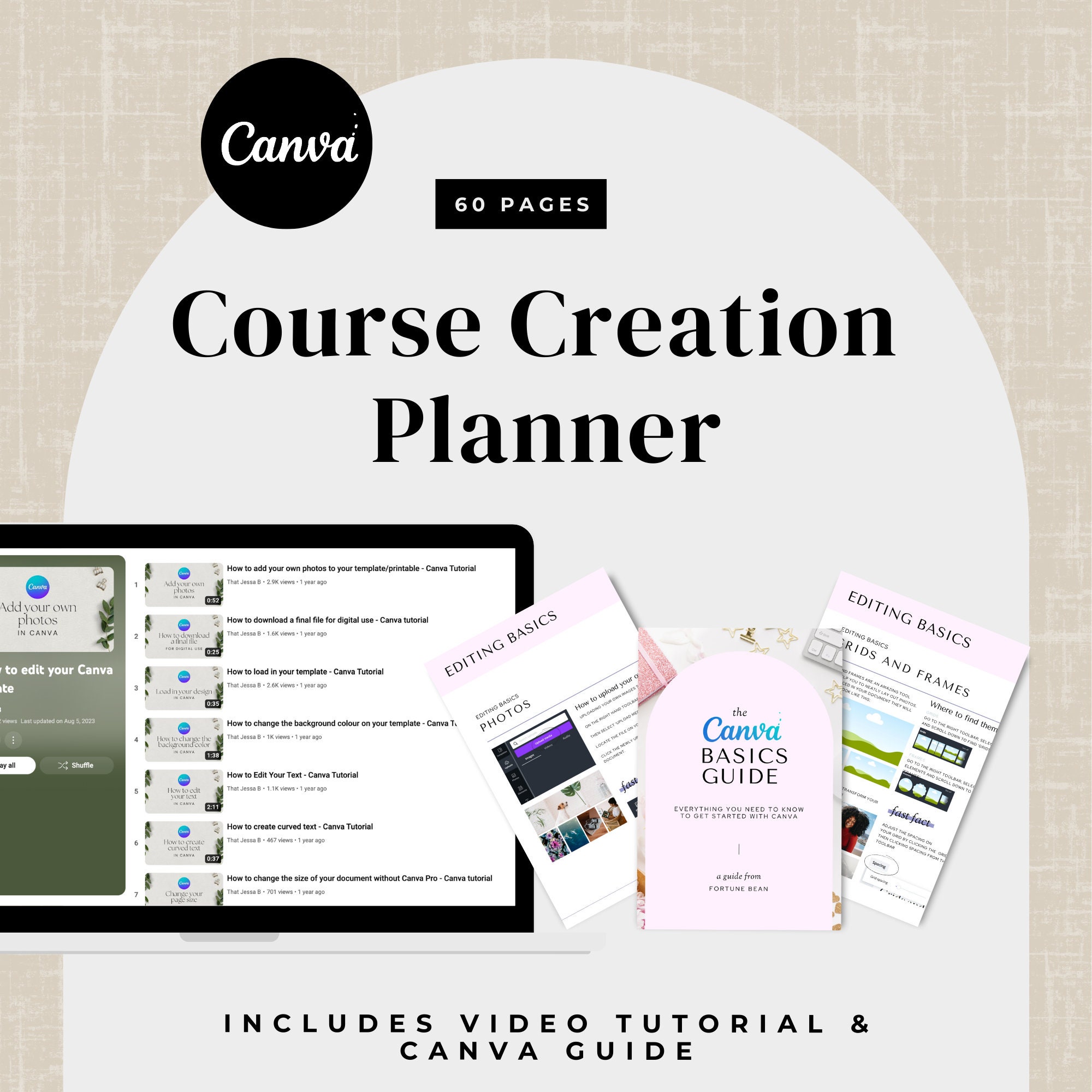 Printable Course Planner Course Creator Planner Template - Etsy