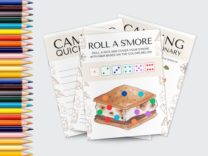 Camping Activities for Kids Sheets Set Editable Canva Template Fun and ...