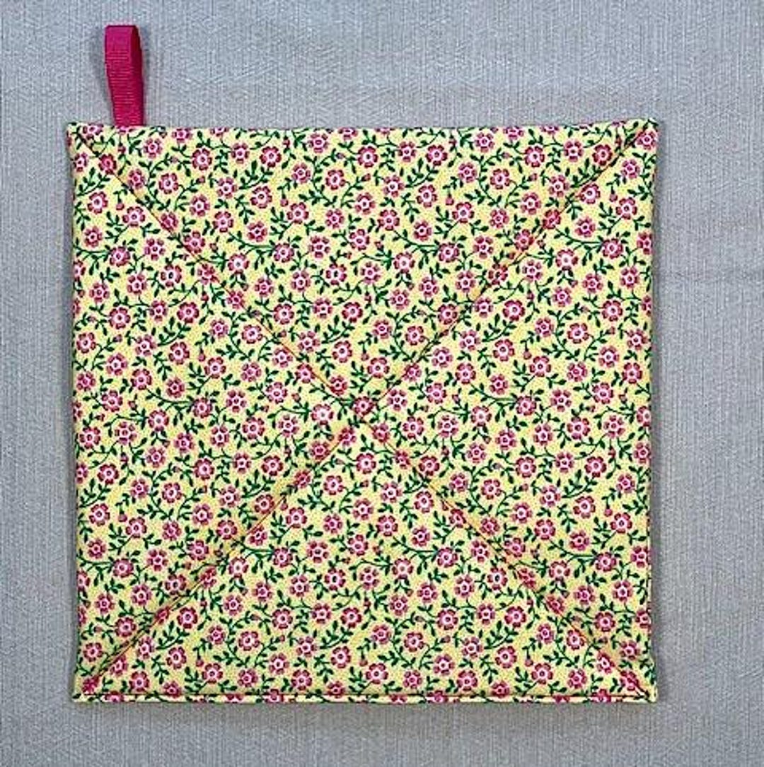 Bright Pink Flowers Oversized Hot Pad Set - Etsy
