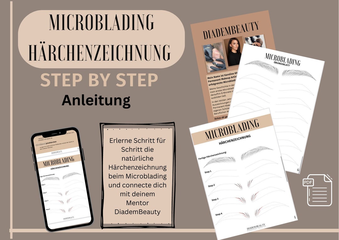 Microblading Hair Drawing Instructions - Etsy