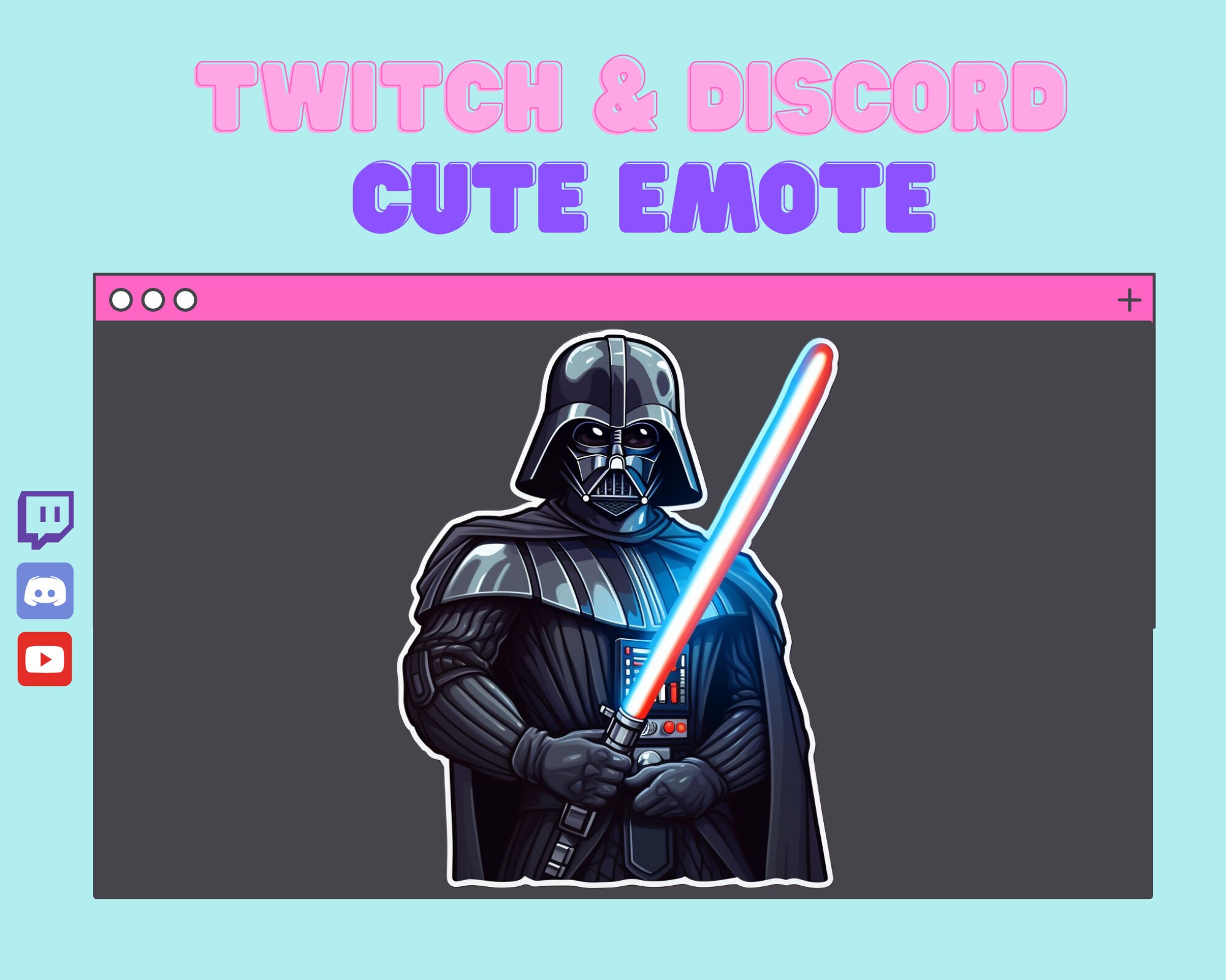 Darth Vader | Star Wars Inspired | Cute Twitch/discord Emote | Starwars ...