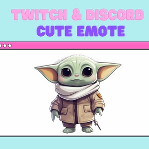 Baby Yoda Grogu Star Wars Inspired Cute Twitch/discord Emote Starwars ...