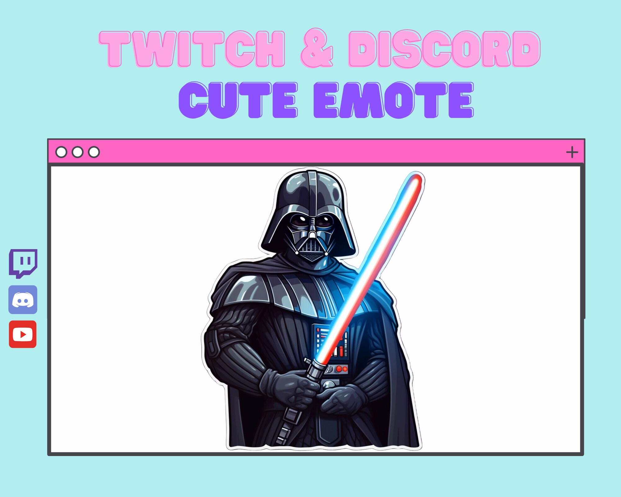Darth Vader | Star Wars Inspired | Cute Twitch/discord Emote | Starwars ...