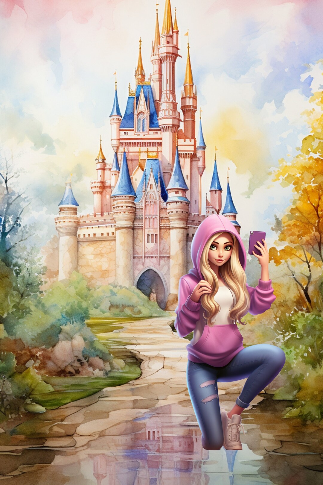 Rapunzel Disney Princess Standard Postcard - Etsy