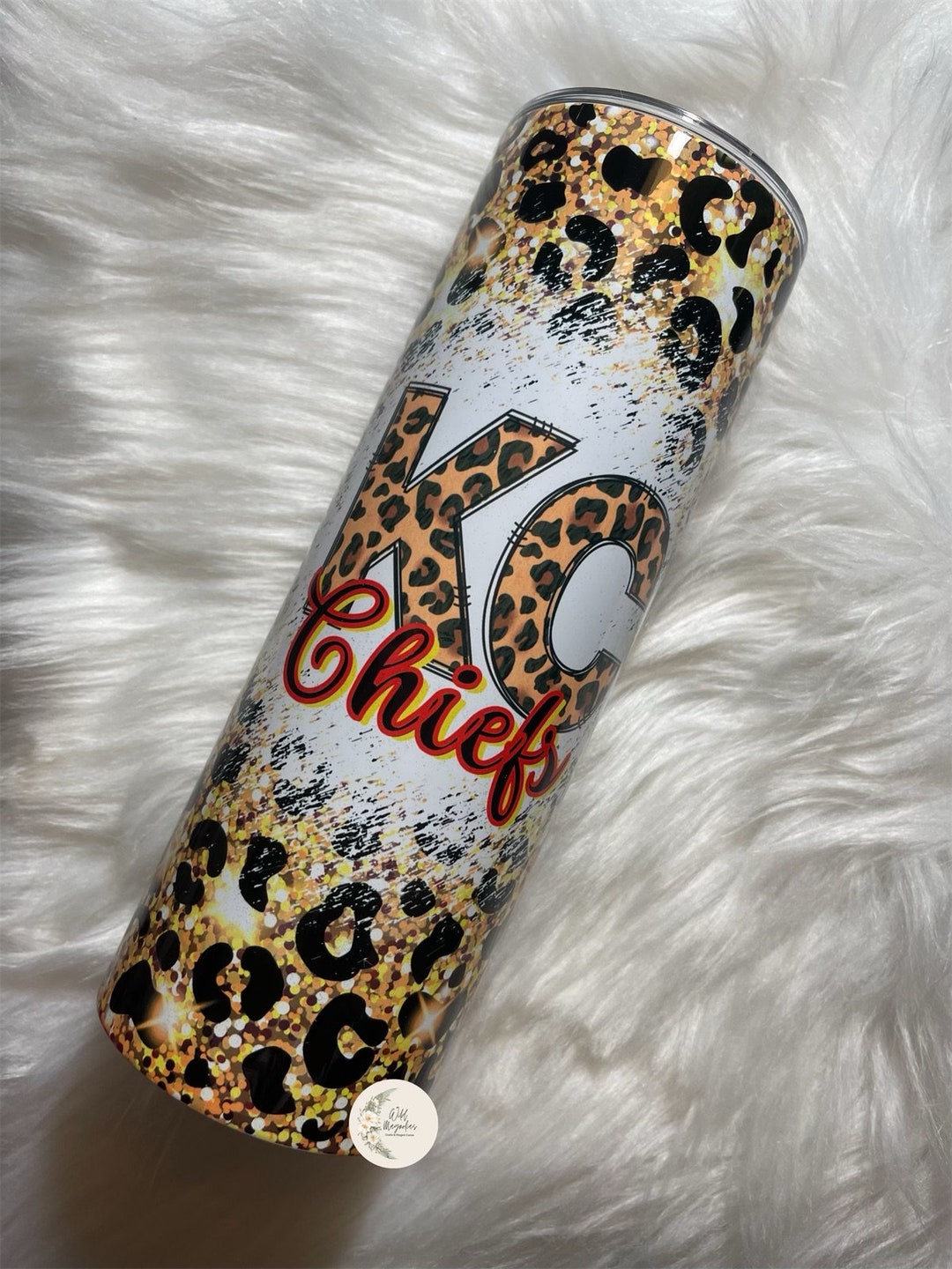 20oz Glitter KC Chiefs Tumbler - Etsy