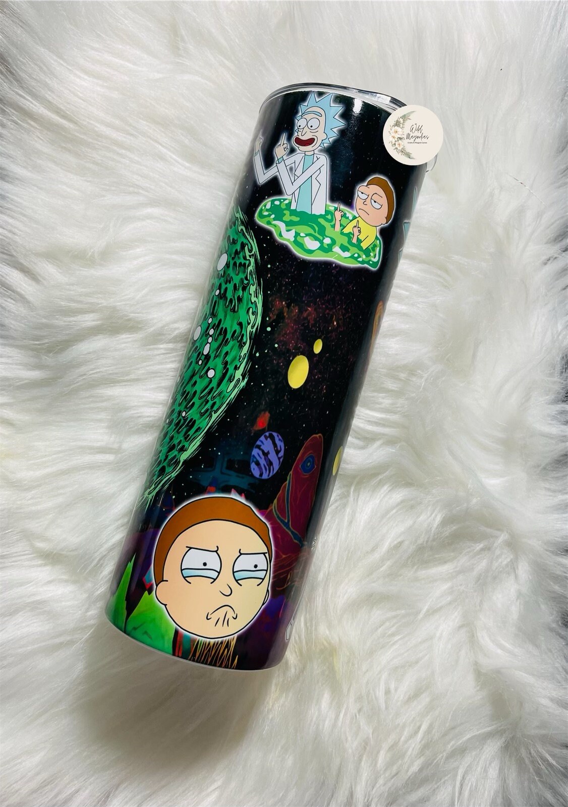 20oz Rick and Morty Middle Finger Tumbler - Etsy