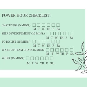 Printable Weekly Planner & Power Hour Checklist - Etsy
