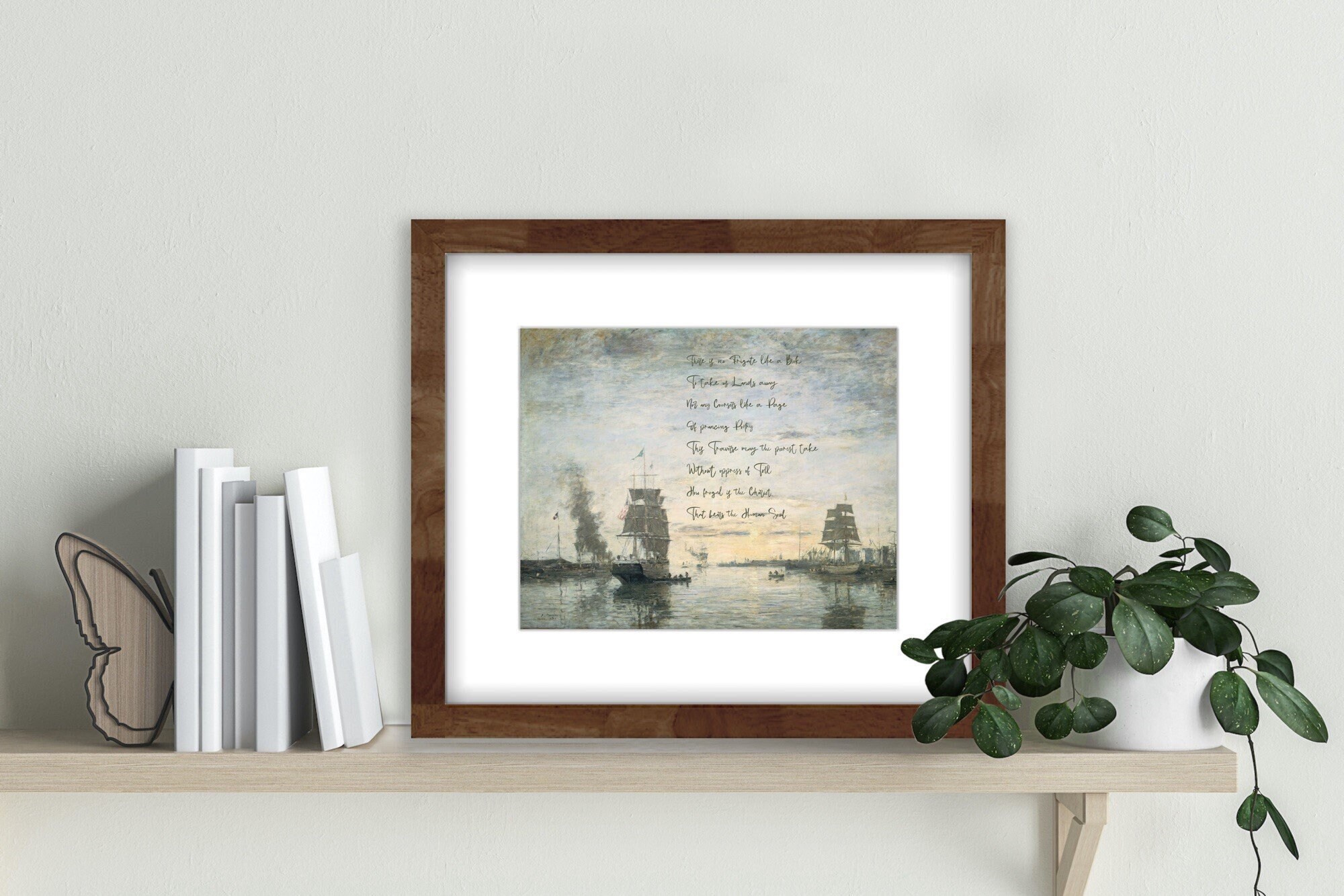 There is No Frigate Like a Book Poetry Emily Dickinson Wall Hanging ...