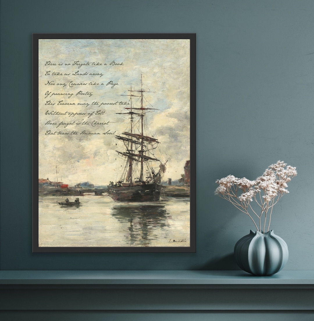 There is No Frigate Like a Book | Emily Dickinson | Poetry | Wall ...