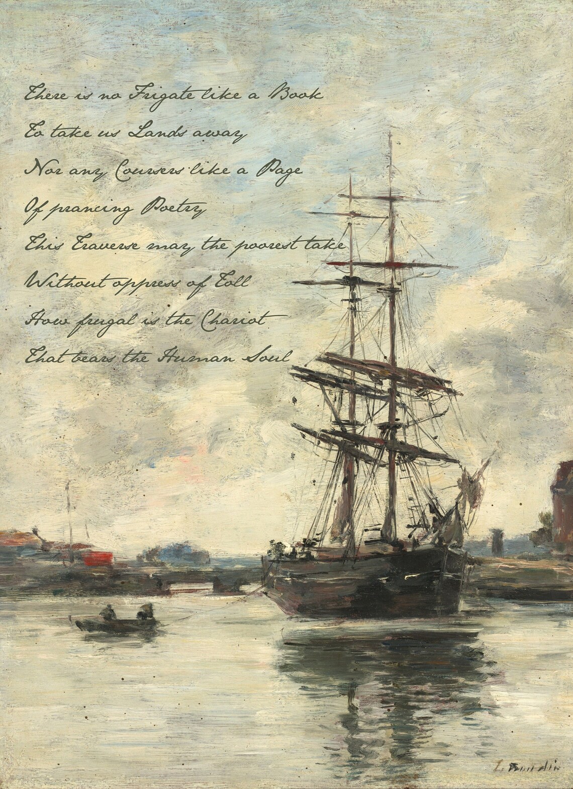 There is No Frigate Like a Book | Emily Dickinson | Poetry | Wall ...