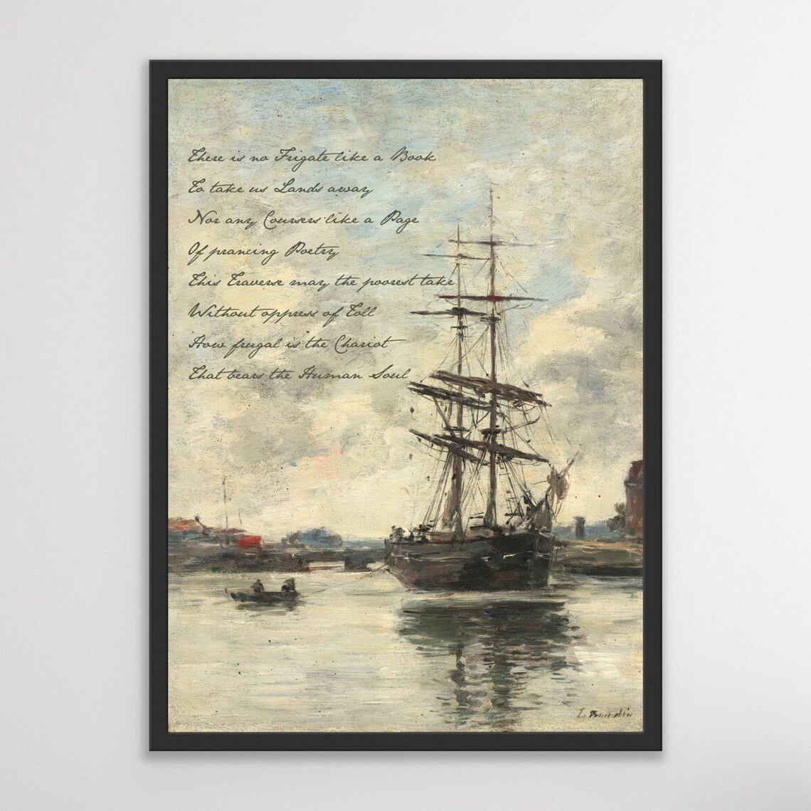 There is No Frigate Like a Book | Emily Dickinson | Poetry | Wall ...