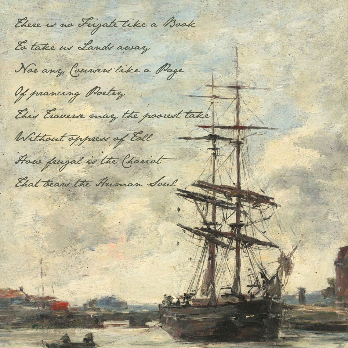 There is No Frigate Like a Book | Emily Dickinson | Poetry | Wall ...