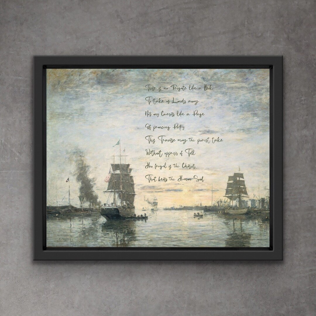 There is No Frigate Like a Book | Poetry | Emily Dickinson | Wall ...