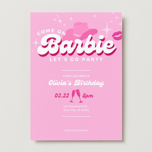Barbie Canva Template - Etsy