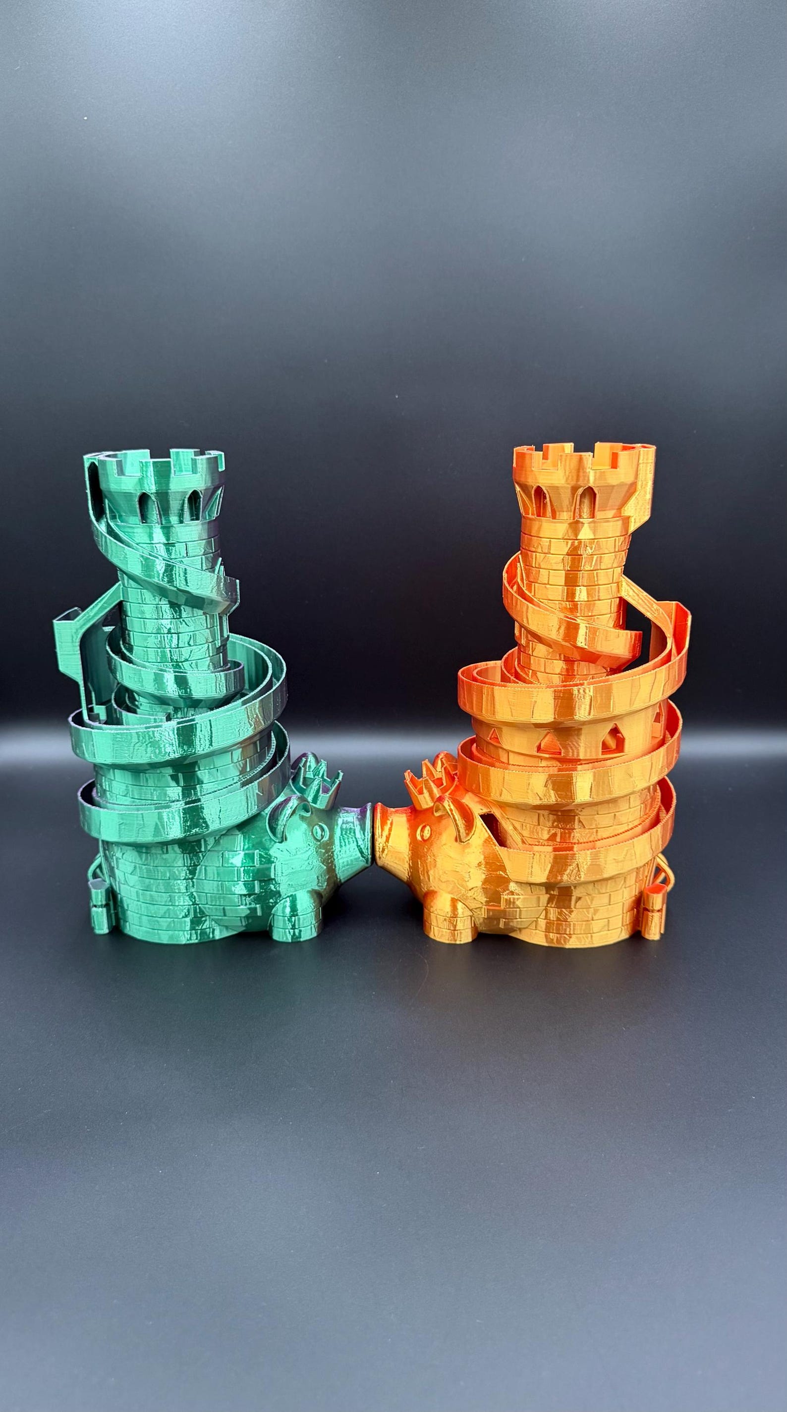 3D Printed Piggy Bank With Multiple Slots & Slide Modern Coin Bank Fun ...