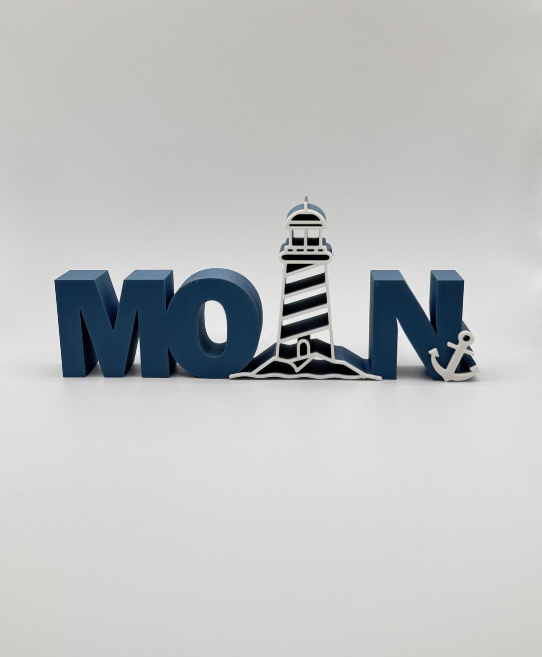 3D Printed "moin" Sign: German Coastal Home Decor - Etsy
