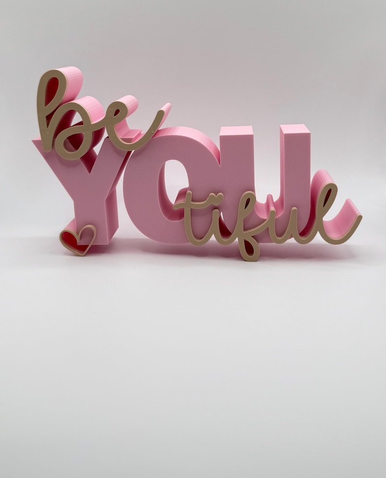 3D Printed Standing Sign “be Beautiful” – Modern Home Decor - Etsy