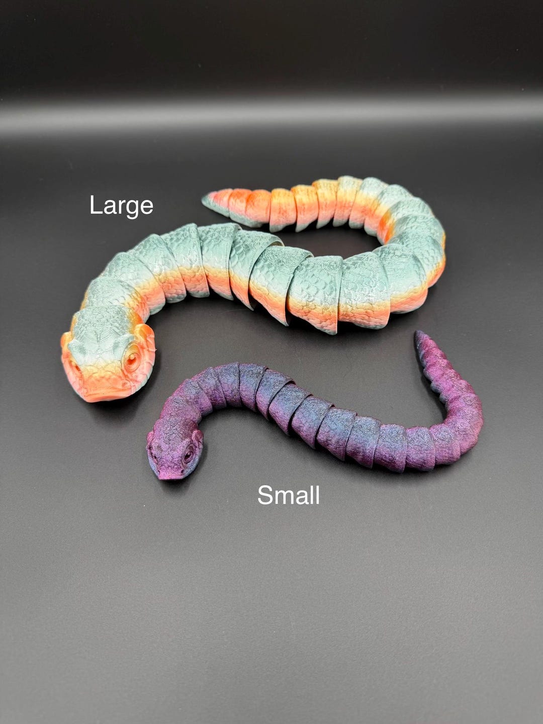 3D Printed Hognose Snake Articulated Reptile Figurine Toy Unique ...
