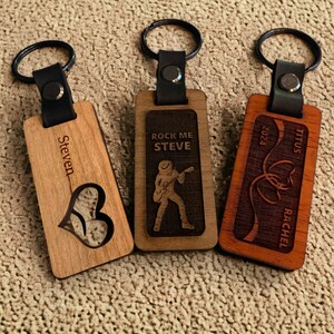 Customize Wood Key Chain, Engraved Keychain Gift for Home, Car, Office ...