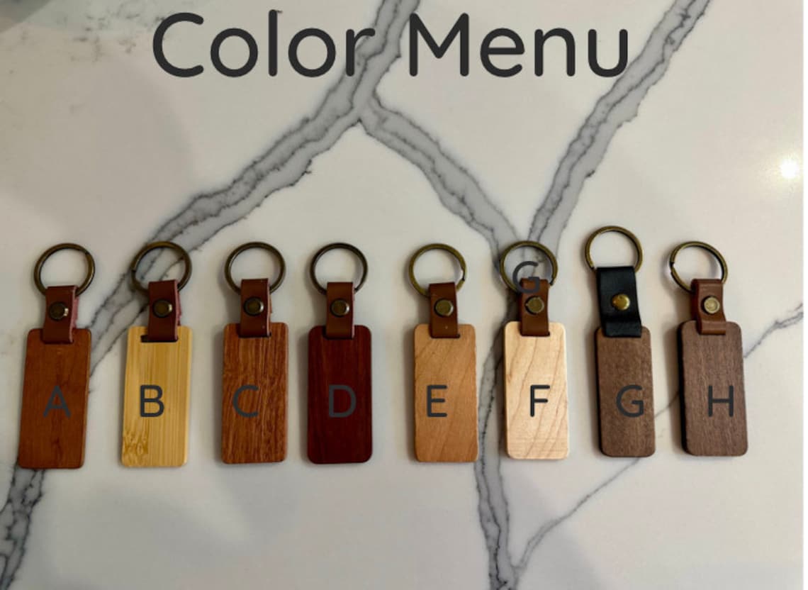 Customize Wood Key Chain, Engraved Keychain Gift for Home, Realtor and ...