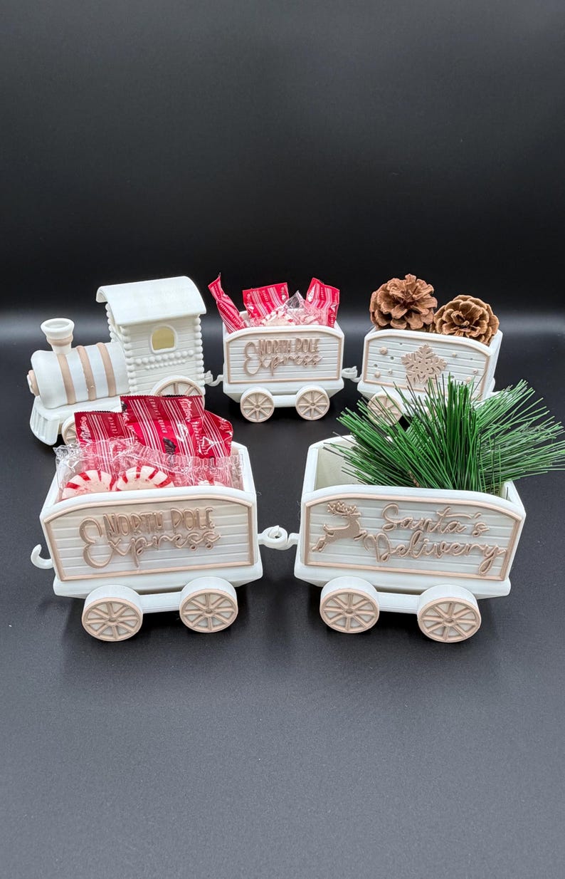 3D Printed Christmas Train – North Pole Express Holiday Decor - Etsy