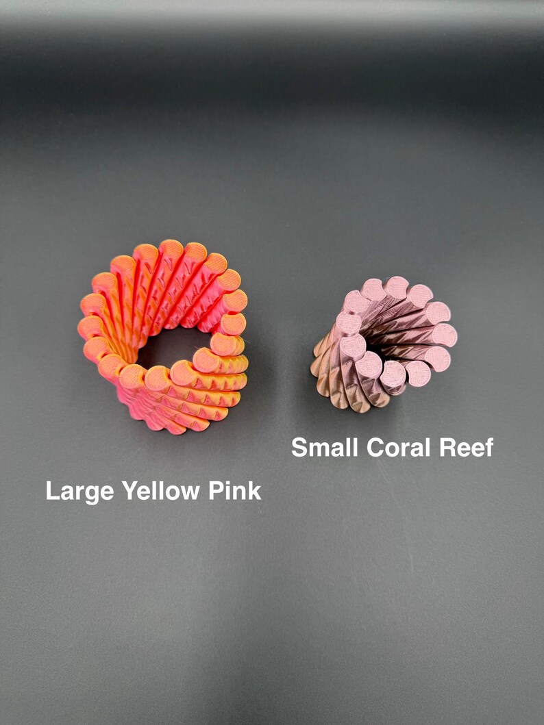 Wobble Ring Fidget Helix 3D Printed Sensory Ring Toy Stress Relief Desk ...