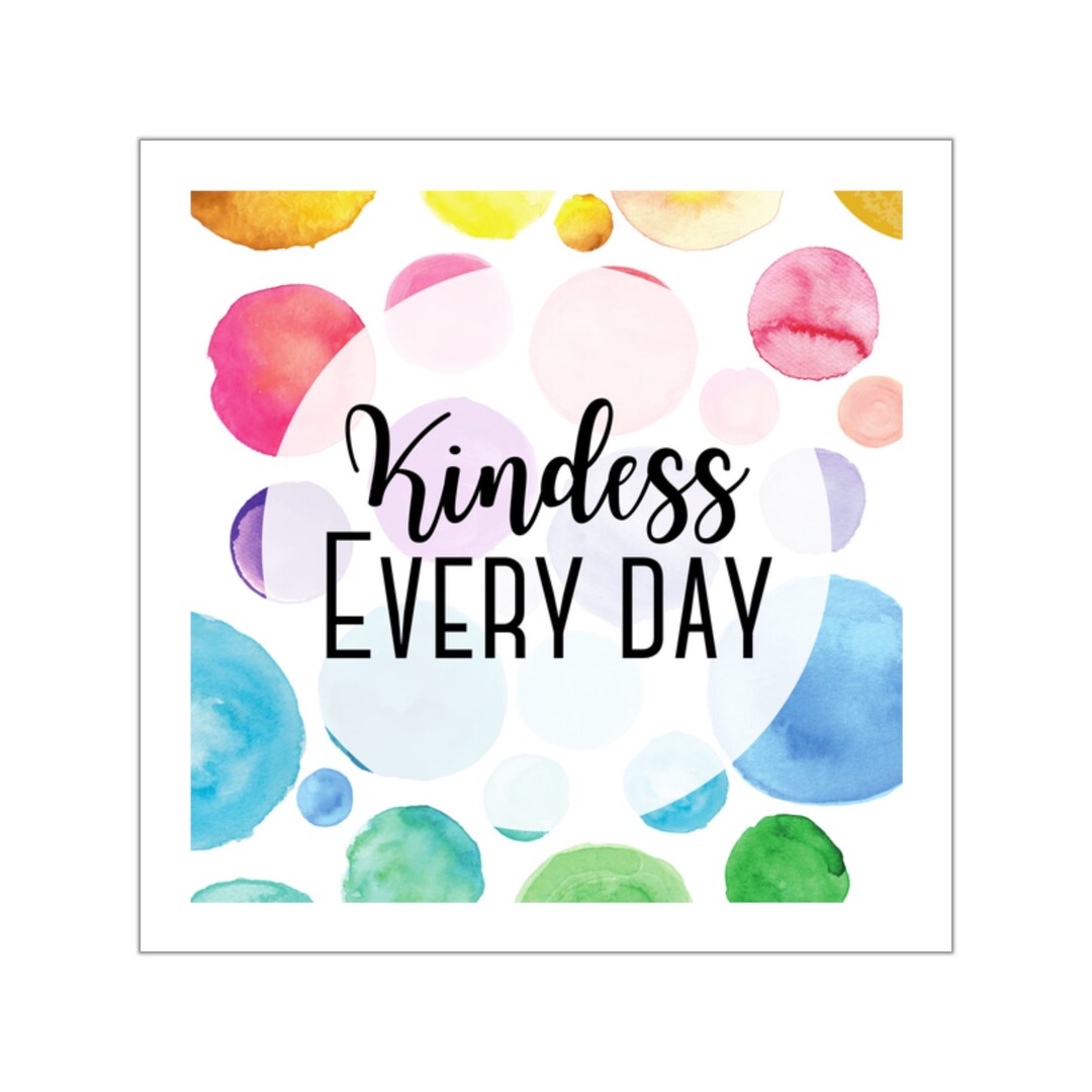 Kindness Every Day: Bubbles Design Vinyl Sticker - Etsy