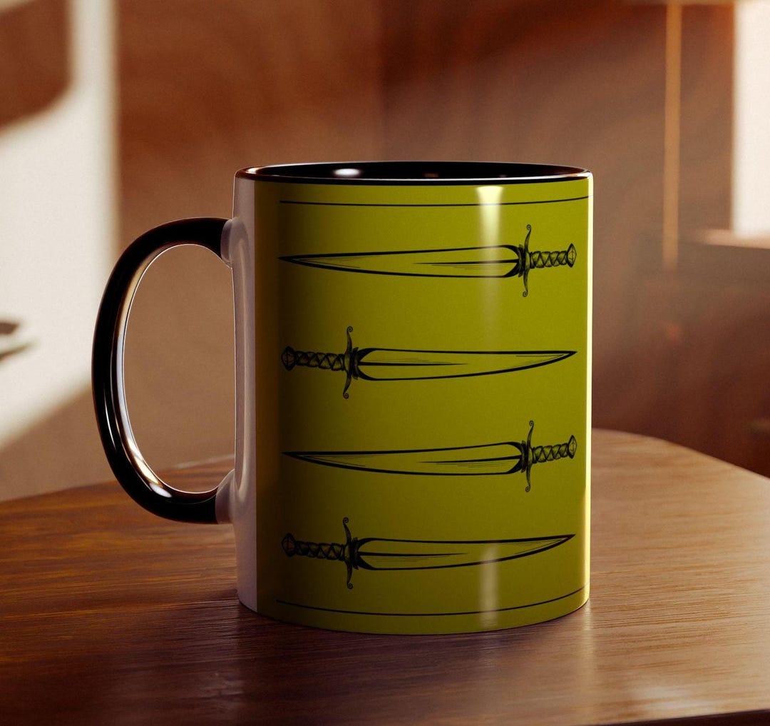 Medieval Sword Mug, Knight Armor, Two-tone Coffee Cup, Renaissance Gift ...